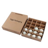 China Handmade 20 Quail Egg Shipping Boxes Container Empty Brown Carton Packaging Trays Eco Friendly for sale