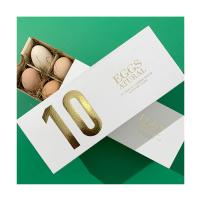 China Gold Stamping Personalized Egg Gift Box  Cardboard Egg Cartons Easter Pulp Tray Storage for sale