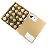 China Empty 20 Reusable Egg Paper Box Cartons Container Brown Cardboard Paper Custom Printed for sale