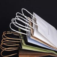 China ODM/OEM Screen Printing Brown Kraft Paper Pouch Bag Gift Bags Bulk Carry Out for sale