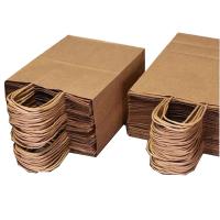 China ODM/OEM Screen Printing Brown Kraft Paper Pouch Bag Gift Bags Bulk Carry Out for sale
