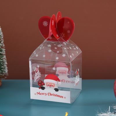 China Folding Plastic PVC Cake Box Clear Gift PET Box For Christmas Apple Candy Custom Logo for sale