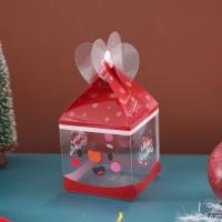 China Folding Plastic PVC Cake Box Clear Gift PET Box For Christmas Apple Candy Custom Logo for sale