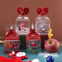 China Folding Plastic PVC Cake Box Clear Gift PET Box For Christmas Apple Candy Custom Logo for sale