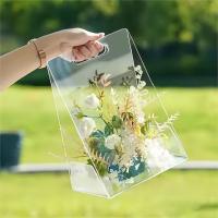 China Transparent PET Clear Plastic Favor Boxes Handbag Customizable PVC Box for sale