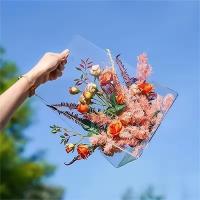 China Clear PVC Pet Custom Flower Box For Graduation Bouquets Transparent Packaging for sale
