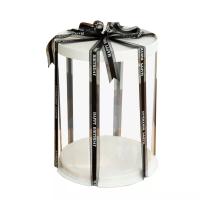 China Round Tall Clear Plastic Disposable Cake Gift Box Transparent For Wedding Birthday for sale