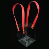 China Factory Wholesale Custom Simple Transparent  Clear PVC Tote Gift Bags Plastic Packaging Bag With Handle for sale