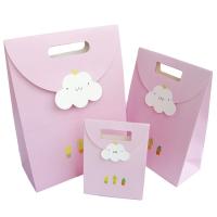 China Custom Logo Recyclable Grey Board Gift Bag with UV Printing for sale