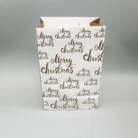 China Christmas Recyclable Paper Gift Bag with Drawstring 10x12in for sale
