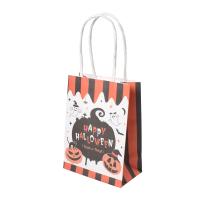 China Custom Printed Halloween Kraft Paper Food Bags 10x12in Recycled for sale