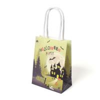 China Custom Printed Halloween Kraft Paper Food Bags 10x12in Recycled for sale