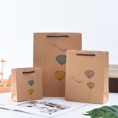 China Custom 10x8in Brown Kraft Jewelry Gift Bags with Handle for sale