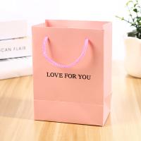 China Custom Recycled Art Paper Gift Bags 12x8x4in with Logo Printing for sale