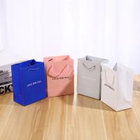 China Custom Recycled Art Paper Gift Bags 12x8x4in with Logo Printing for sale