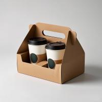 China Fixed Anti-spill Reusable Beverage Packing Box for Takeout Coffee and Beverages for sale