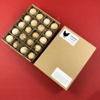 China Custom Eco-friendly Quail 20 Eggs Box with Handle - Brown Corrugated Cardboard Egg Carton for Packaging for sale