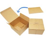 China 6x6x4 Inch Food Grade Kraft Paper Gift Box with 350g Recyclable Material for Chocolate and Bakery for sale