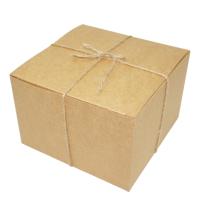 China 6x6x4 Inch Food Grade Kraft Paper Gift Box with 350g Recyclable Material for Chocolate and Bakery for sale