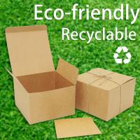 China 6x6x4 Inch Food Grade Kraft Paper Gift Box with 350g Recyclable Material for Chocolate and Bakery for sale