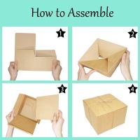 China 6x6x4 Inch Food Grade Kraft Paper Gift Box with 350g Recyclable Material for Chocolate and Bakery for sale
