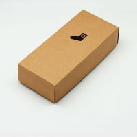 China Customized Printing Recycled Kraft Paper Socks Packaging Box with MOQ 500pcs for sale