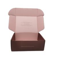 China Custom Print Corrugated Brown Kraft Paper Post Mail Shipping  Fashion Tuck Top Cosmetic Clothing Packaging Box for sale