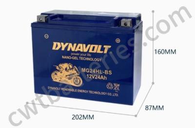 China ODM Dynavolt MG24HL-BS Nano Gel ATV Batteries T4 LEAD Terminal 24Ah 12V 4 Wheeler Battery for sale