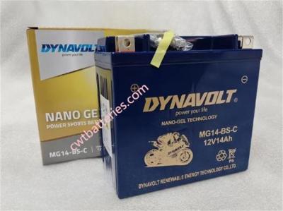 China DYNAVOLT MG14-BS-C Battery 12V 14Ah New Original Blue Color Motorcycle Battery for sale
