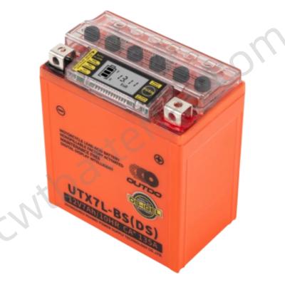 China Outdo UTX7L-BS(DS) Rechargeable Lead Acid Motorcycle Battery 12V 7AH Large Capacity Replacement Power Accessories for sale