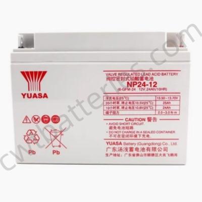 China 12V 24AH Rechargeable AGM UPS VRLA Batteries YUASA NP24-12 for Solar System Energy Storage for sale