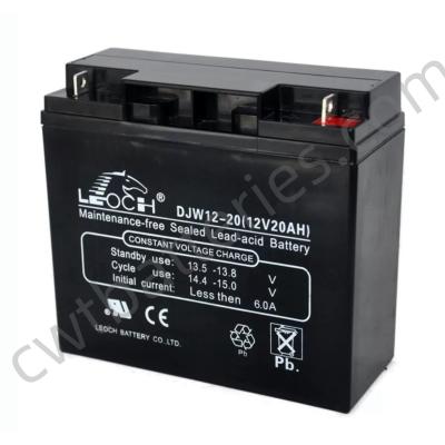 China SLA AGM Valve Regulated Lead Acid Vrla Batteries Maintenance Free 12V 20AH LEOCH DJM12-20 for sale