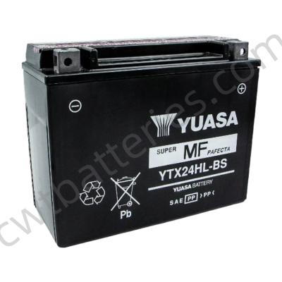 China Motorcycle AGM Power Sport Battery Replacement Yuasa YTX24HL-BS 12V 21Ah for sale