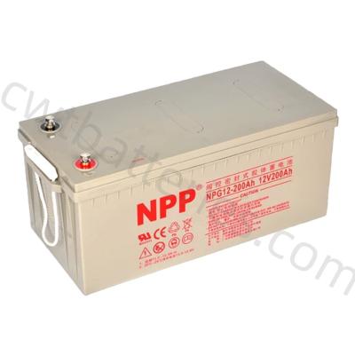 China NPG12-200Ah Solar Lead Acid Deep Cycle Battery 200Ah 12V VRLA Rechargeable for sale