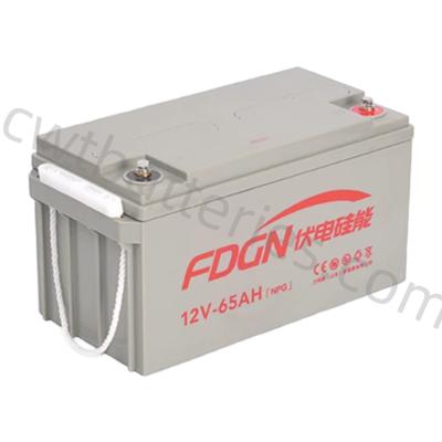 China 12V 65Ah Gel VRLA Sealed Lead Acid Battery Deep Cycle For Solar Storage System for sale