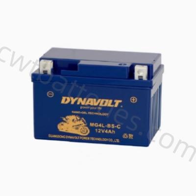 China Dynavolt Power Deep Cycle Motorcycle Battery MG4L-BS-C 12V 4Ah For Honda CB Shine SP CD 110 Dream for sale