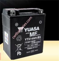 China Aftermarket Yuasa YTX14AH-BS Motorbike Lithium Battery 12V 12Ah 10HR  for sale