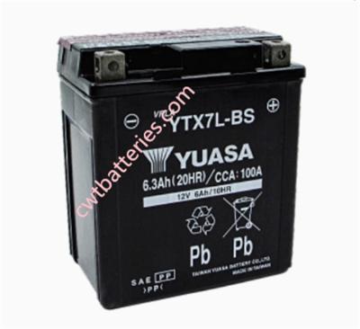 China ODM Lithium YUASA YTX7L-BS 12V 6Ah Battery Leak Proof for sale