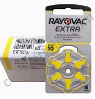 China RAYOVAC EXTRA A10 Zinc Air Hearing Aid Batteries 1.45V 75mAh Size 10 for sale