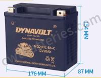 China Motorcycle Nano Gel Jet Ski Batteries 12V 20Ah Dynavolt MG20HL-BS-C for sale