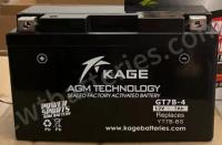 China Kage AGM Power Sport Motorcycle Battery 12V 7Ah GT7B-4 New Original for sale