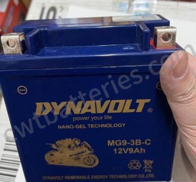 China Motorcycle MG9-3B-C Dynavolt Nano Gel Battery Replacement 12V 9Ah for sale