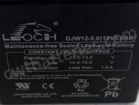 China OEM 12V 5AH LEOCH UPS Battery DJW12-5.0 Sealed Lead Acid Battery for sale