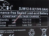 China Custom LEOCH DJW12-9 12V 9AH UPS Batteries Rechargeable 2.6Kg for sale