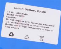 China Guoteng GF9000 Li-ion Battery Pack New Compatible 11.1V 5200mAh for GT2000,GT6000,GF9000,GT9002,GT9003 ECG Machine for sale