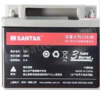 China Rechargeable Castle Lead Acid UPS Battery Santak C12-26 12V 26Ah Non Spillable for sale