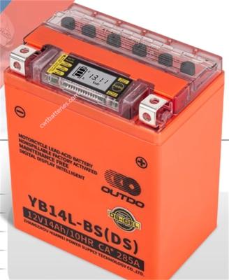 China Rechargeable Lead Acid Jet Ski Batteries OUTDO YB14L-BS DS 12V 14Ah for sale