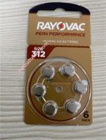 China RAYOVAC PR41 A312 1.45V Zinc Air Battery 60PCS / 10 Cards for ITC RIC Hearing Aid for sale