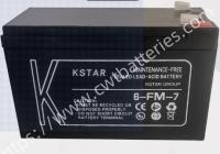 China KSTAR 6-FM-7 VRLA Battery 12V 7Ah Sealed Lead-Acid Batteries Maintenance-free for Power Storage for sale