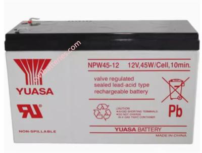 China YUASA NPW45-12 12V 45W UPS Battery 10Min Sealed Lead Acid Battery New Original for sale
